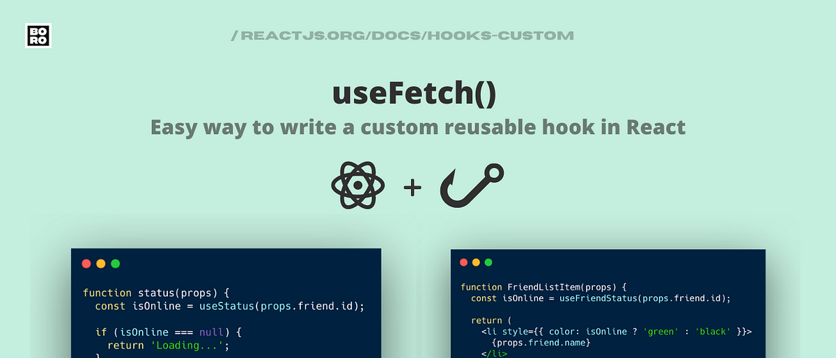 Write A Custom Reusable Hook Usefetch By Sboro The Startup Medium