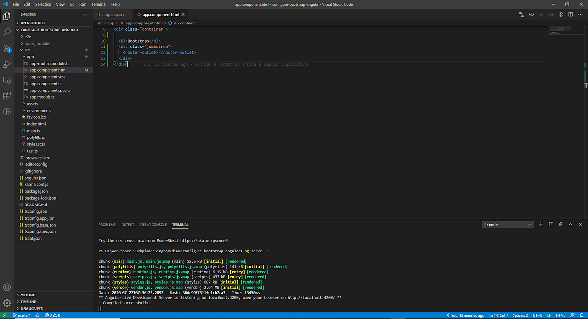 Add Bootstrap In Angular Create Configure A Sample Angular App… By