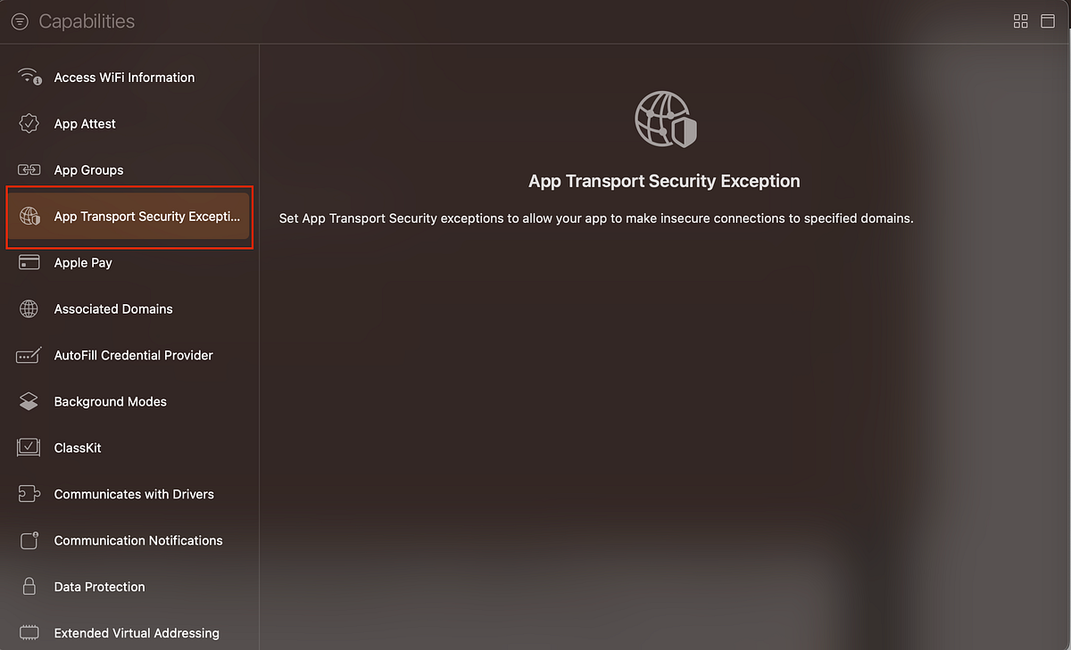 App Transport Security Exception API By IOS App App Transport Security Exception API By IOS App