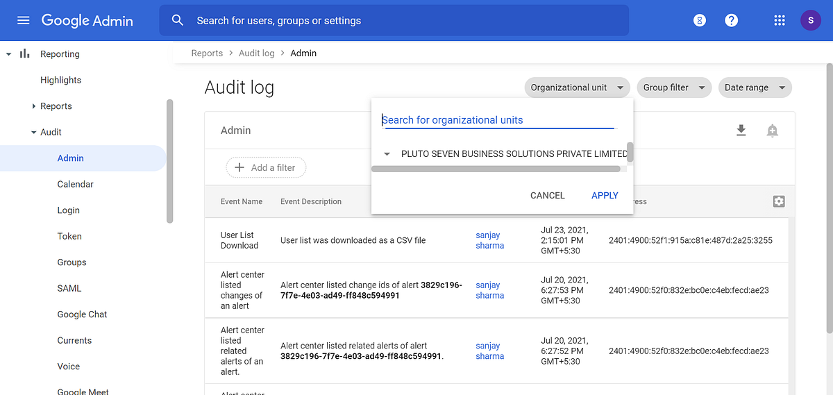 How to Audit Account Logs in Google Workspace | by Pluto7 | Medium