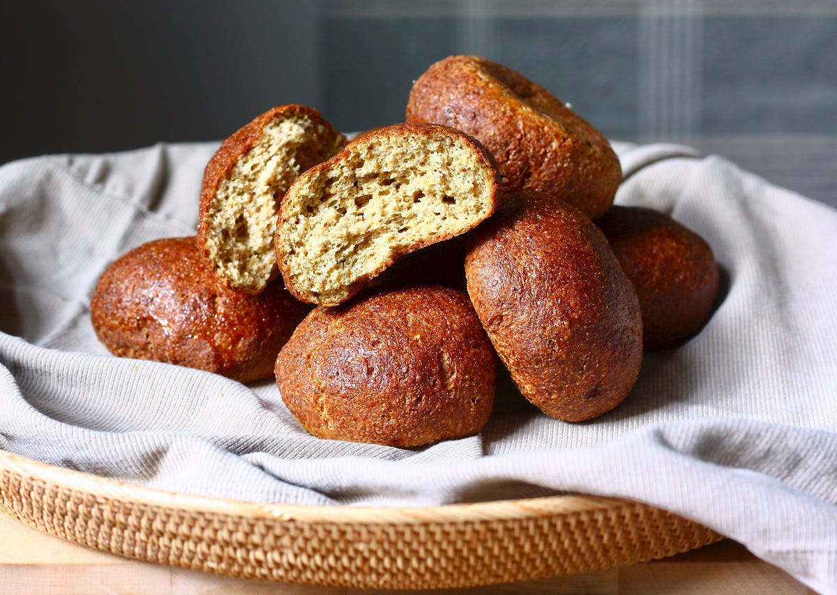 Fluffy, Enriched Bread Roll or Burger Bun | by Rachel Lett | Span | Medium