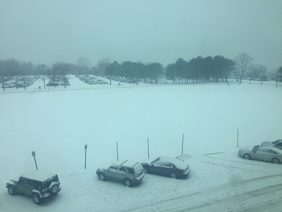 White out conditions? No problem. With winter storm Liam blanketing ...