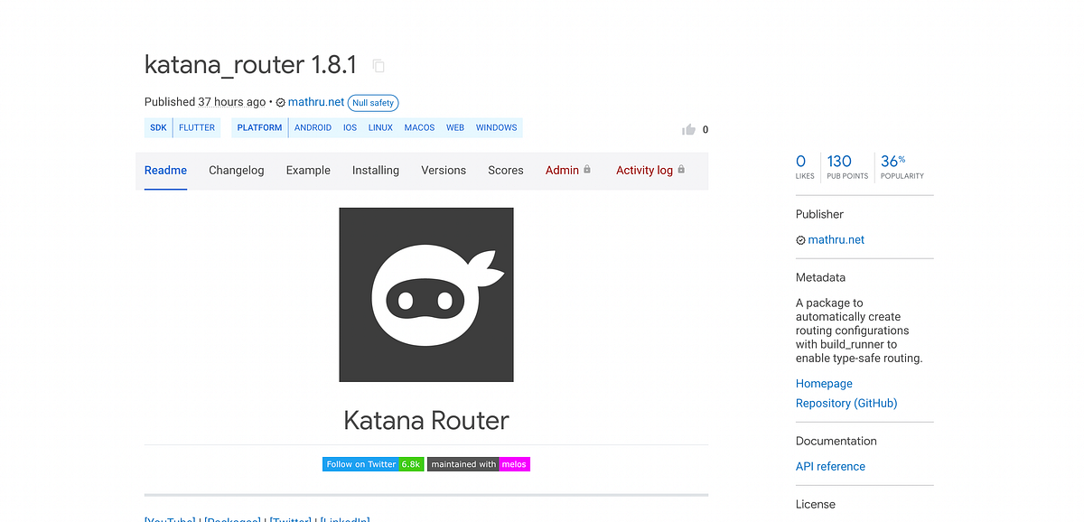 [Flutter] Auto-generated routing package. | by Masaru Hirose | Oct, 2022 | Medium