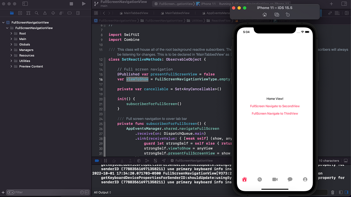 Full Screen Navigation View Over Tabbar In Swiftui By Mabbas Geek Culture Oct 2022 Medium