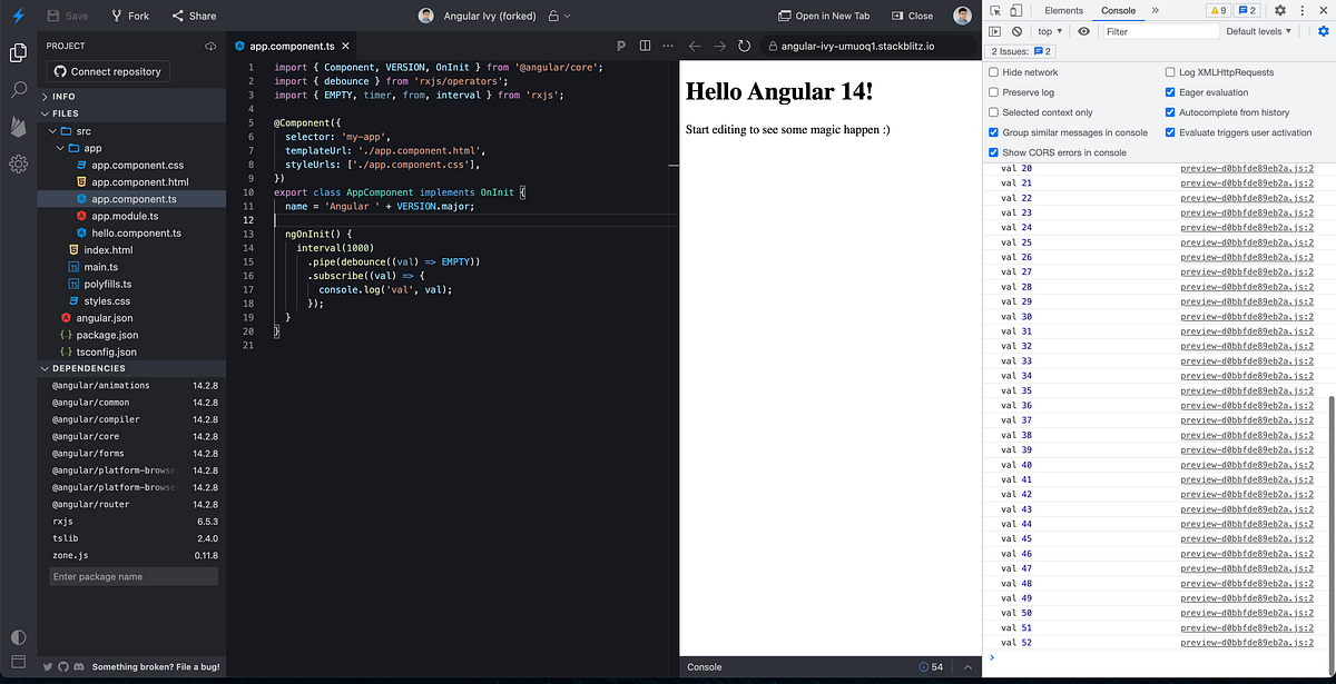 A subtle but important change of debounce operator in Rxjs 7 | by Leo C. | Oct, 2022 | Medium