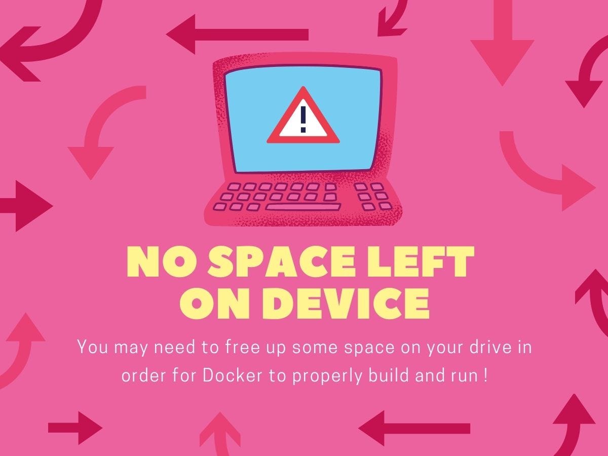 No space left on device when using docker-compose, why ? | by William L'Archevêque | Medium