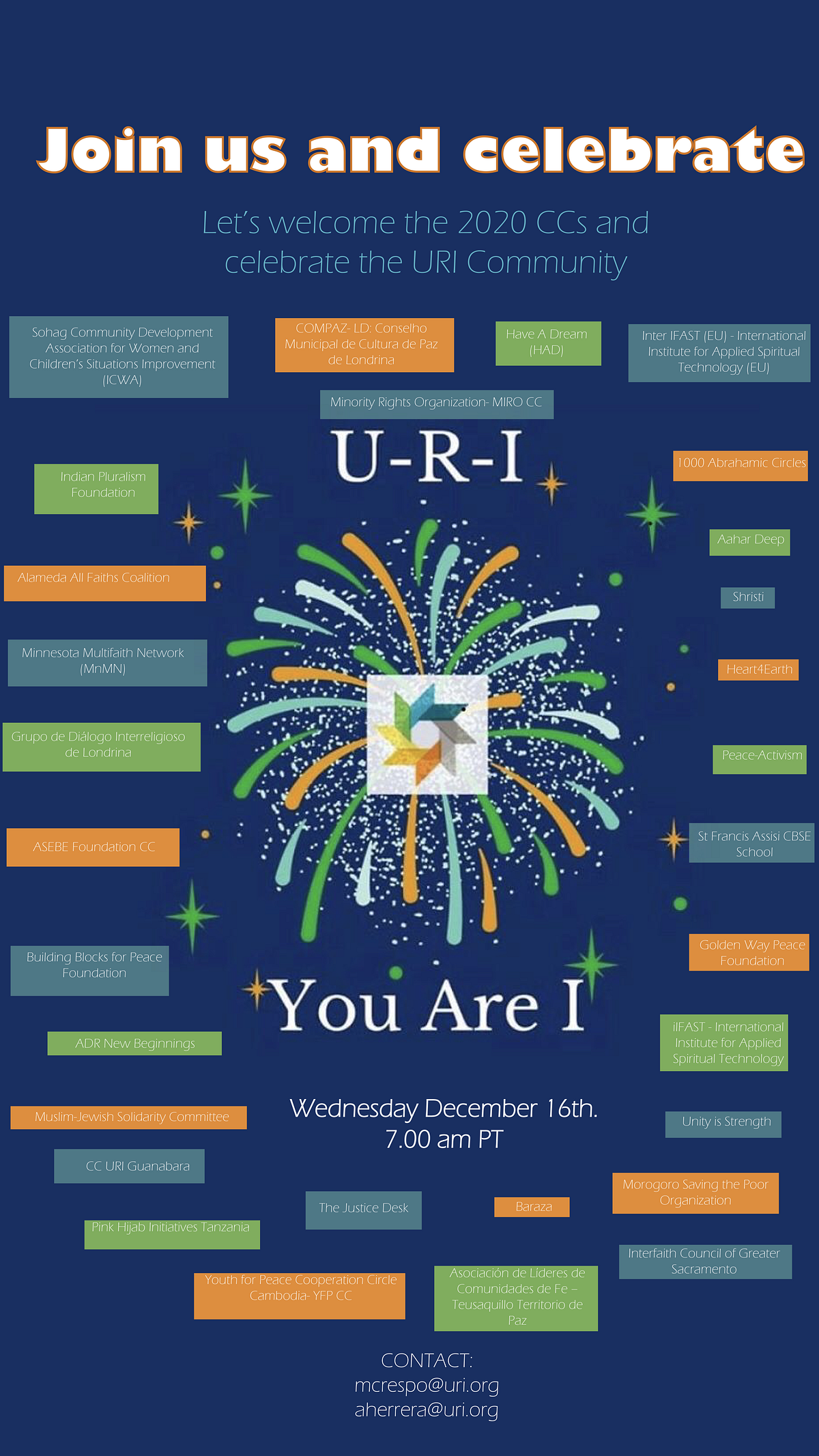 Learn about peacebuilding and other interfaith groups on December 16 ...