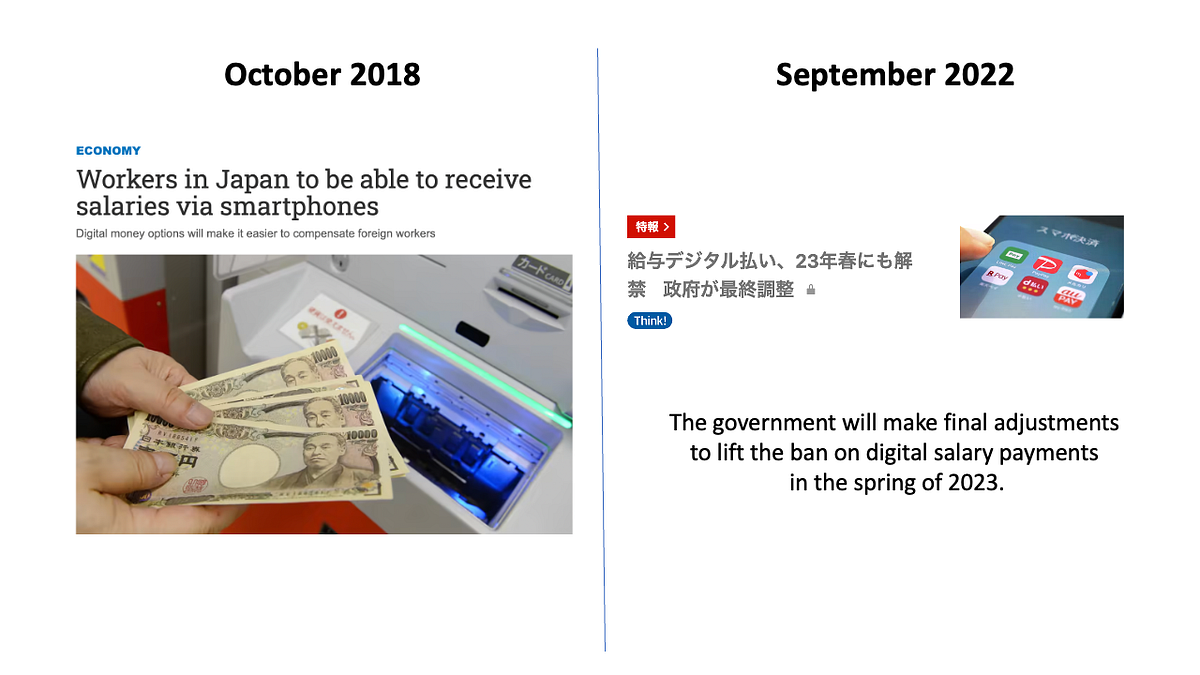 Japan will allow salary payments to digital wallets in 2023 | by Norbert Gehrke | Tokyo FinTech ...