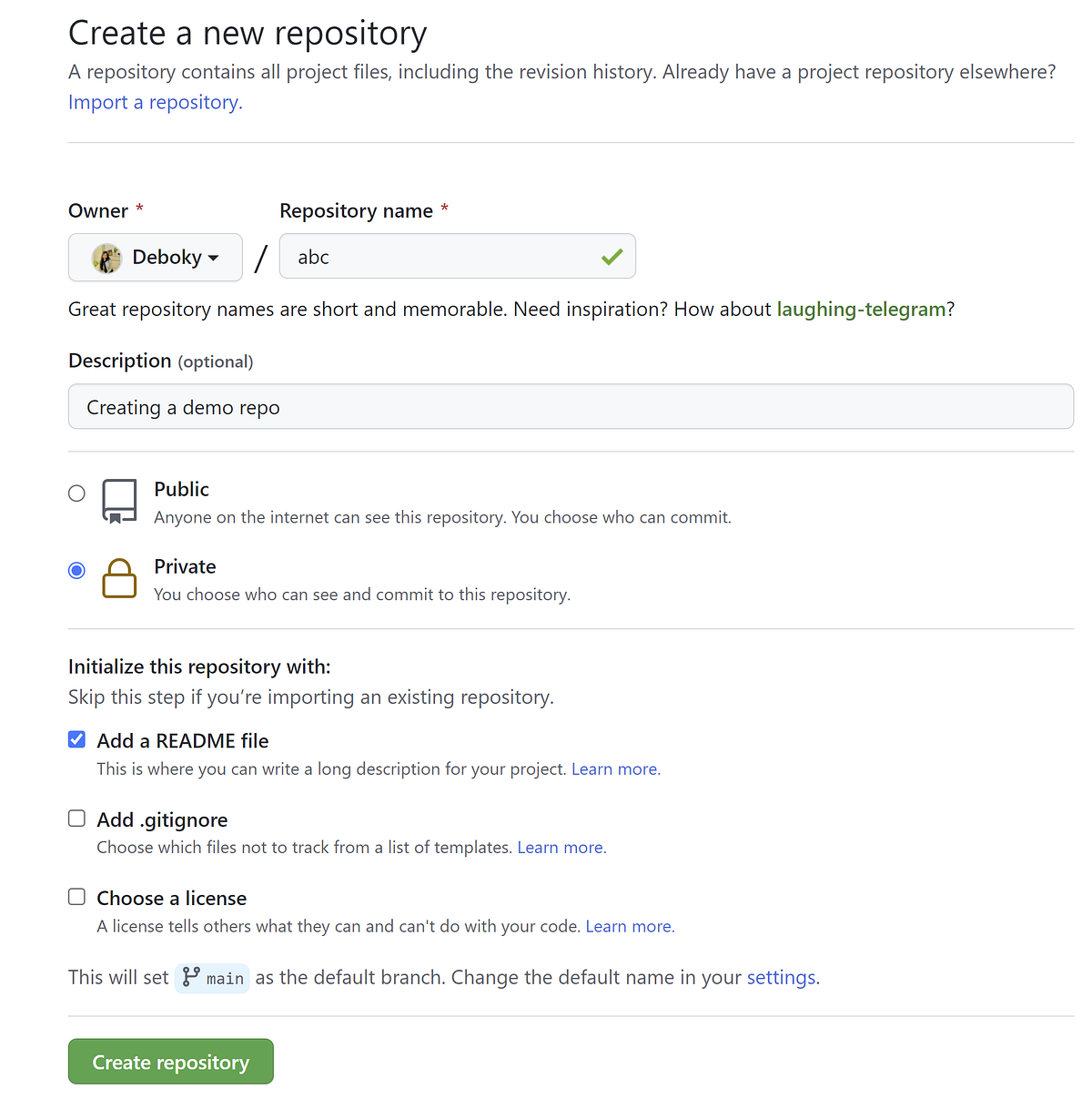 Creating a private GitHub Repository and fixing any issues that can occur in Windows | by Deboky ...