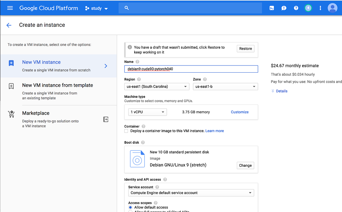 PyTorch on Google Cloud Platform (GCP) | by LehAndLoh | LehAndLoh | Medium