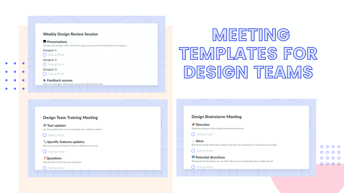 10 Meeting Agenda Templates For Dynamic Design Teams Fellow app