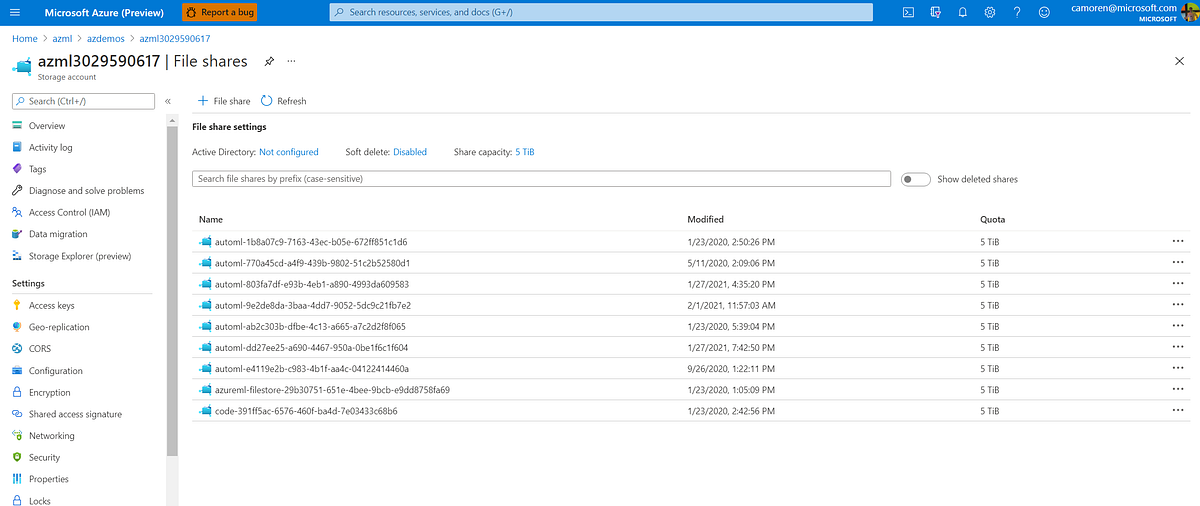 Where does Azure Machine Learning store the notebooks? - Caio Moreno ...