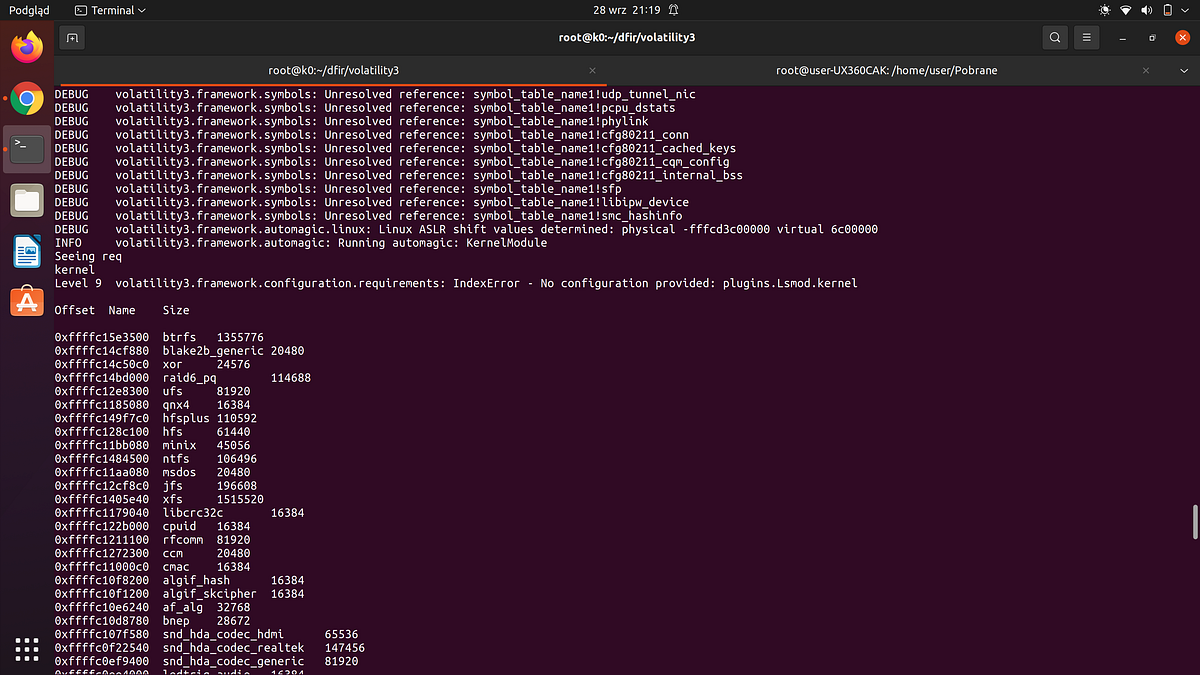 How to analyze cloud memory dump from RHEL8/Ubuntu 20+ using Volatility ...
