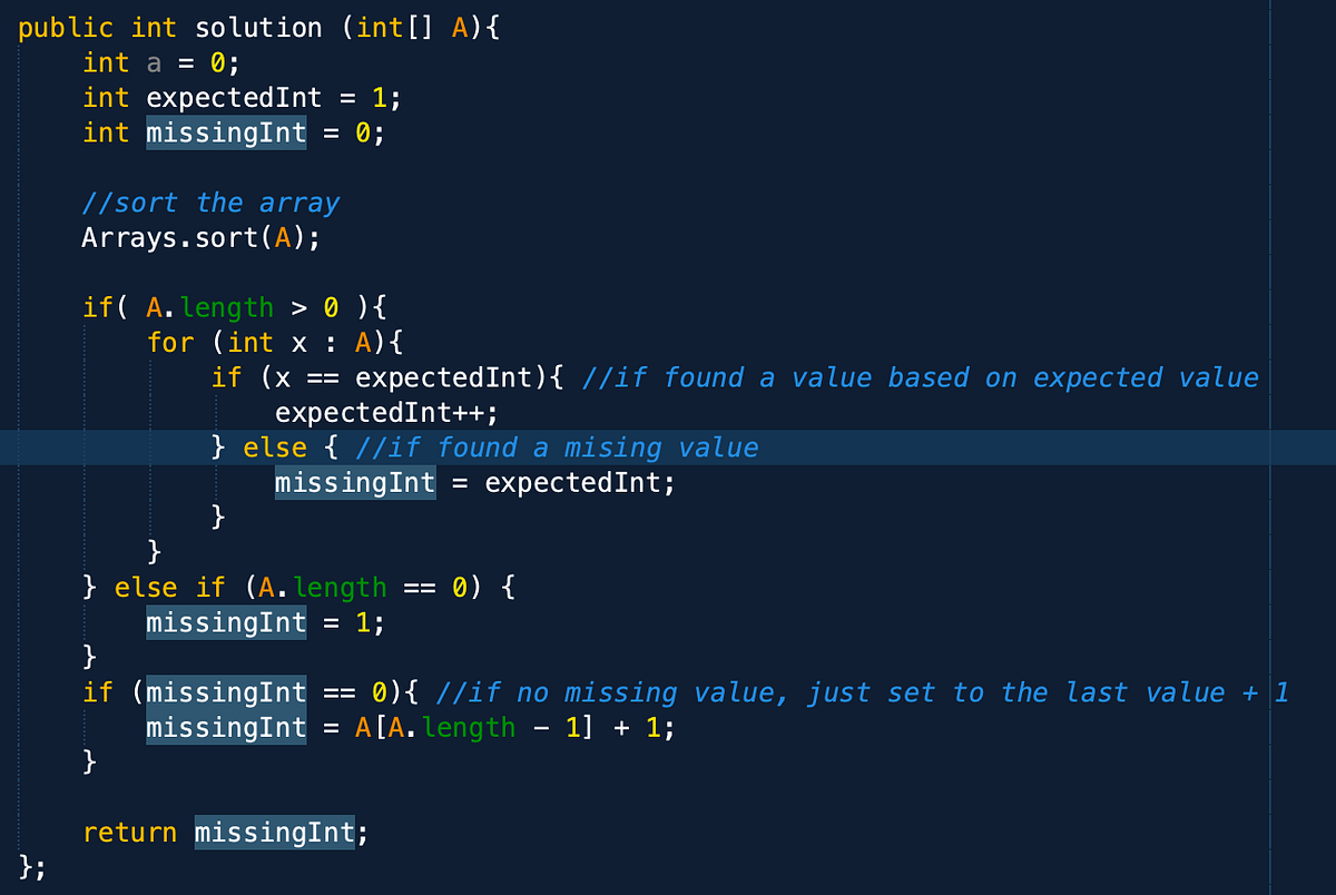 Codility — PermMissingElem (Find the missing element in a given ...