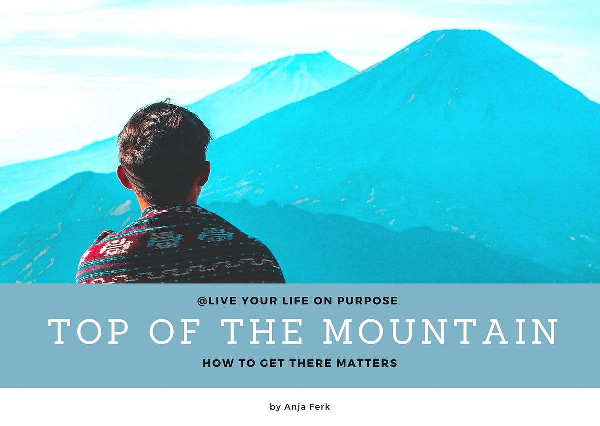 Reach the top of the mountain. Have fun while reaching a goal joyfully ...