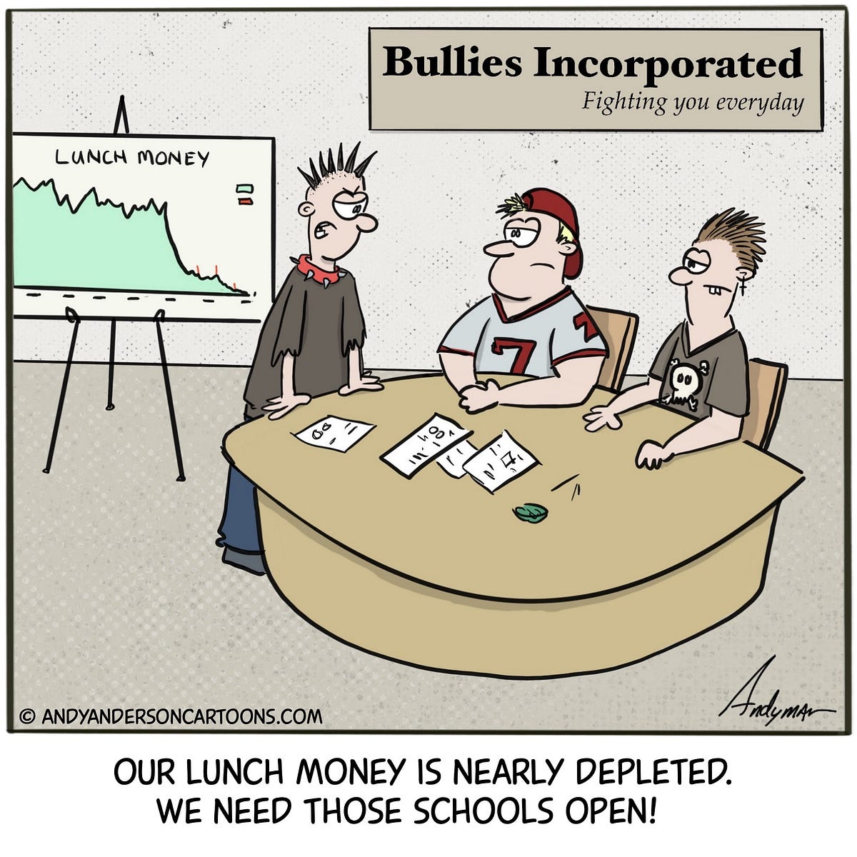 Cartoon about reopening schools | Andy Anderson Cartoons