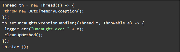 UncaughtExceptionHandler in Java. Exceptions may be insidious. Especially… | by Daniel Skoczny ...