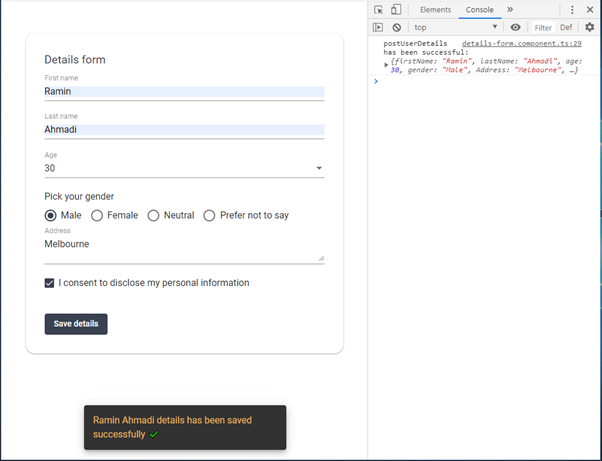 Angular Forms With Github Example — Tutorial 5 Posting Form Data And Error Handling By Ramin