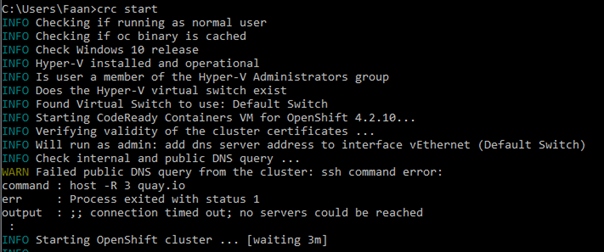 Installing CodeReady Containers (OpenShift4) on Hyper-V (Win 10) | by Stefaan De Geyter | Medium