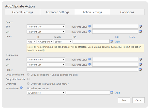 Copy List Item easily using Infowise Ultimate Forms Actions Feature ...