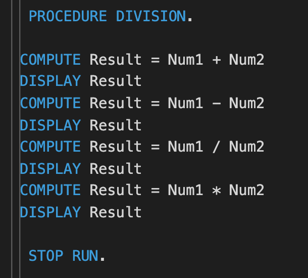 The basics of COBOL programming language. | by Sebastian De Lima | Medium