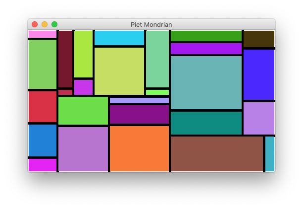 School Java Project Mondrian Art. The recursion you can see and enjoy ...