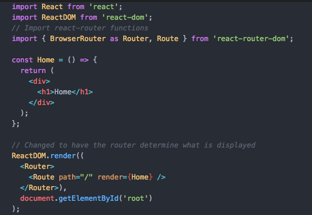 Routing in React Part 1. The basic setup of routing in React is… | by ...