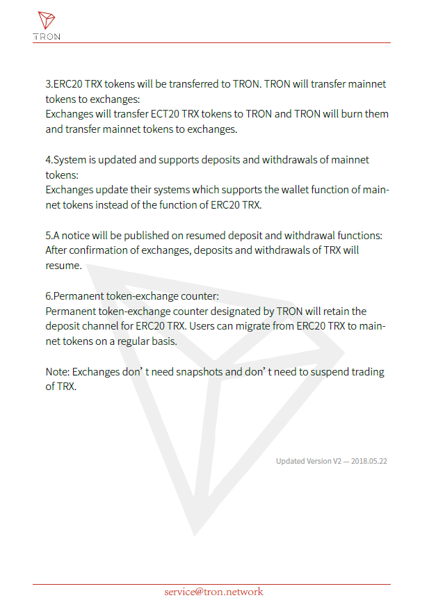 Guidance for exchanges after TRON mainnet launch | by TRON Foundation ...