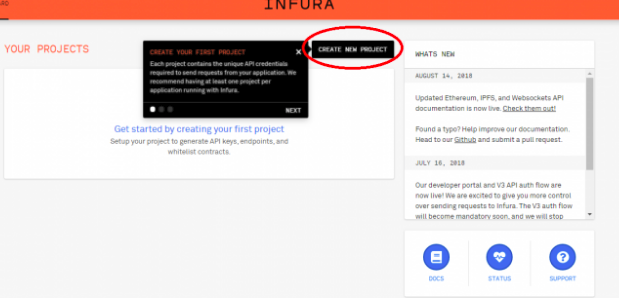 Infura API Key Guide. Guide to get your own api-key | by Bizanc | Medium
