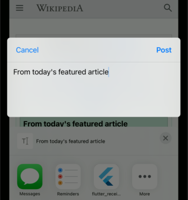 Receiving shared data in Flutter using Android Send Intents and iOS Share Extensions | by Tyler ...