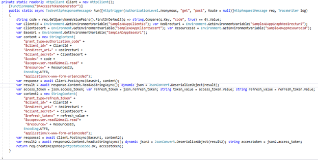 Creating An Azure Function That Generates Access Token For