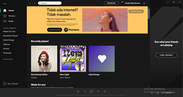 UserInterface Pada Aplikasi Musik(Spotify) | by Cindy Lucia Simanihuruk ...