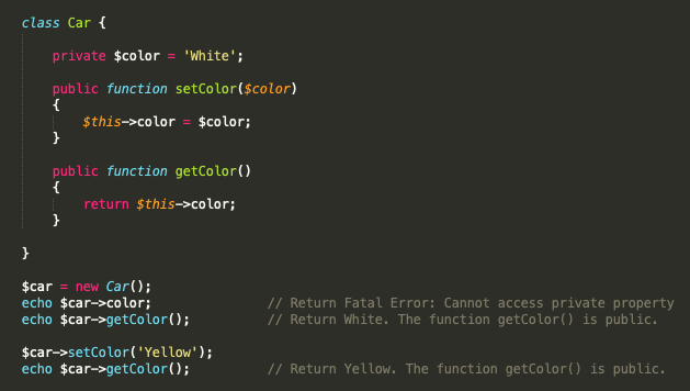 Public, protected and private properties in OOP | by Cesar Kohl | Medium