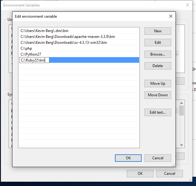 How To Add Executables To Your Path In Windows By Kevin Berg Medium