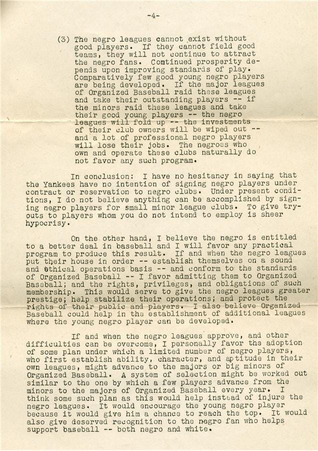 McPhail Letter Shows Staunch Objection To Integrate Baseball | by MLB ...