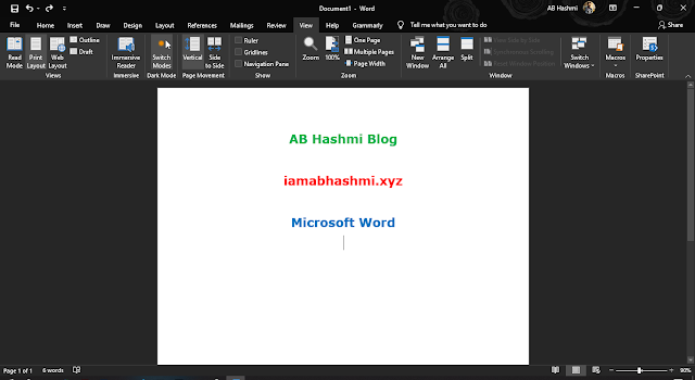 How to use Word Dark Mode. Visit My Blog… | by Abdul Rahman Hashmi | Medium