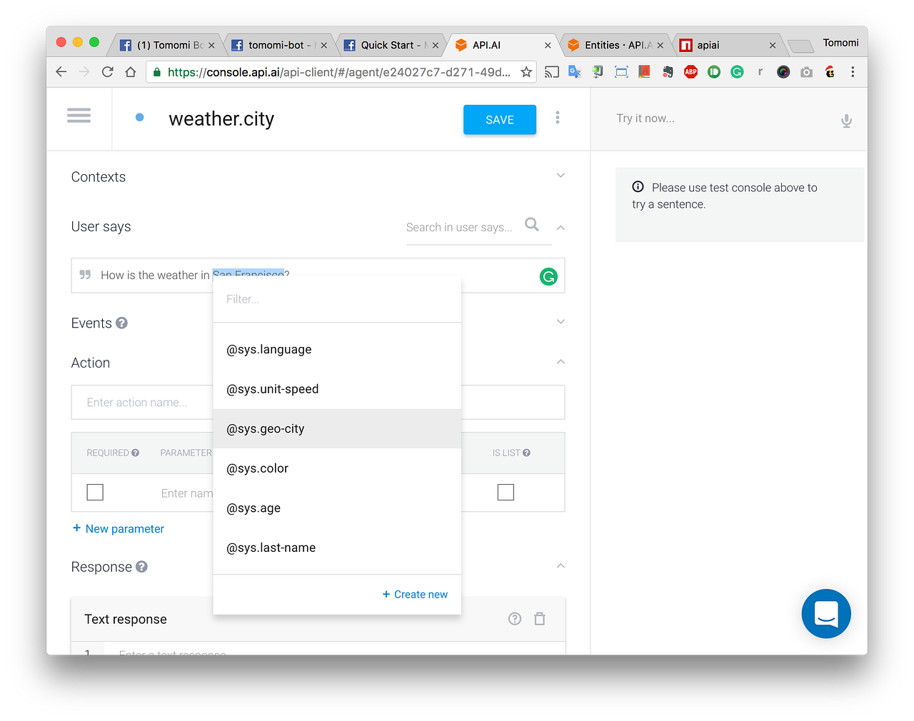 Creating a Simple Facebook Messenger AI Bot with API.ai in Node.js | by Tomomi Imura | Dev Tutorials