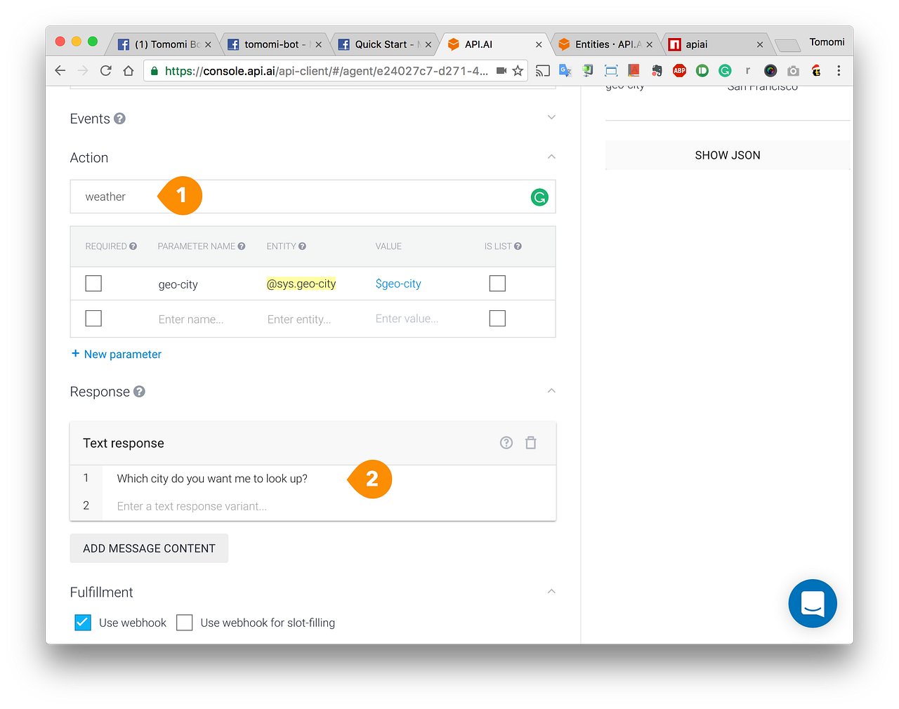 Creating a Simple Facebook Messenger AI Bot with API.ai in Node.js | by Tomomi Imura | Dev Tutorials