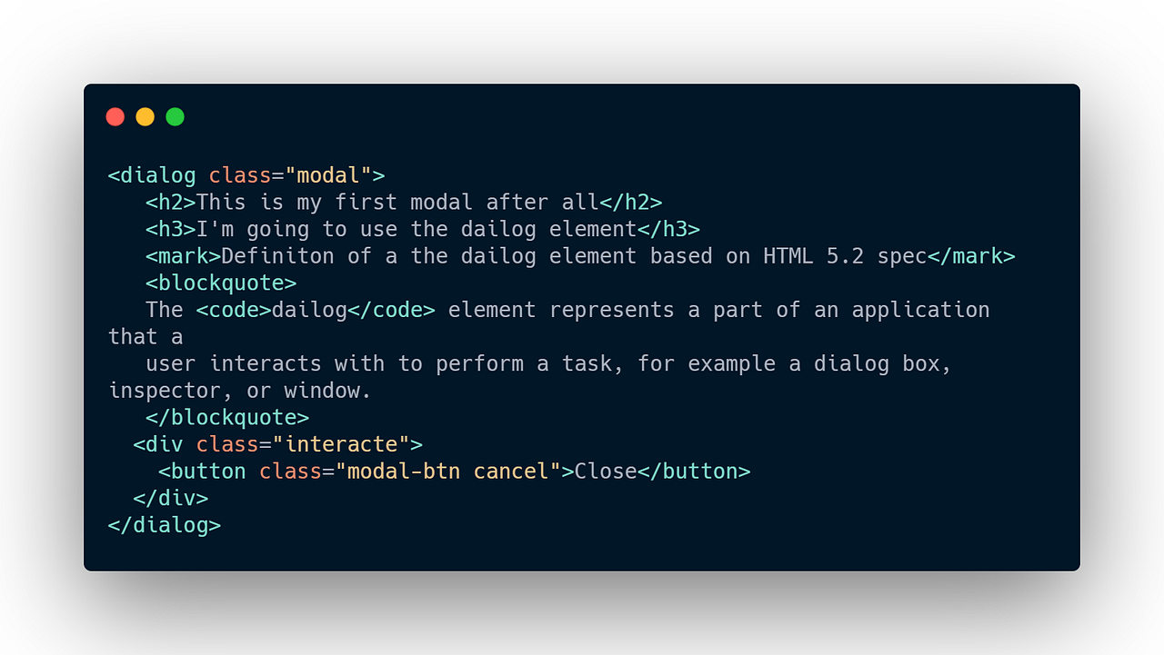 Create Native Modals in HTML with Example. | by Yahya Jamaldine | May, 2021 | JavaScript in ...