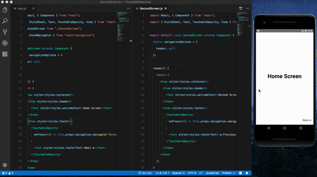 Debouncing ‘touch Events In React Native — Prevent Navigating Twice Or More Times When Button