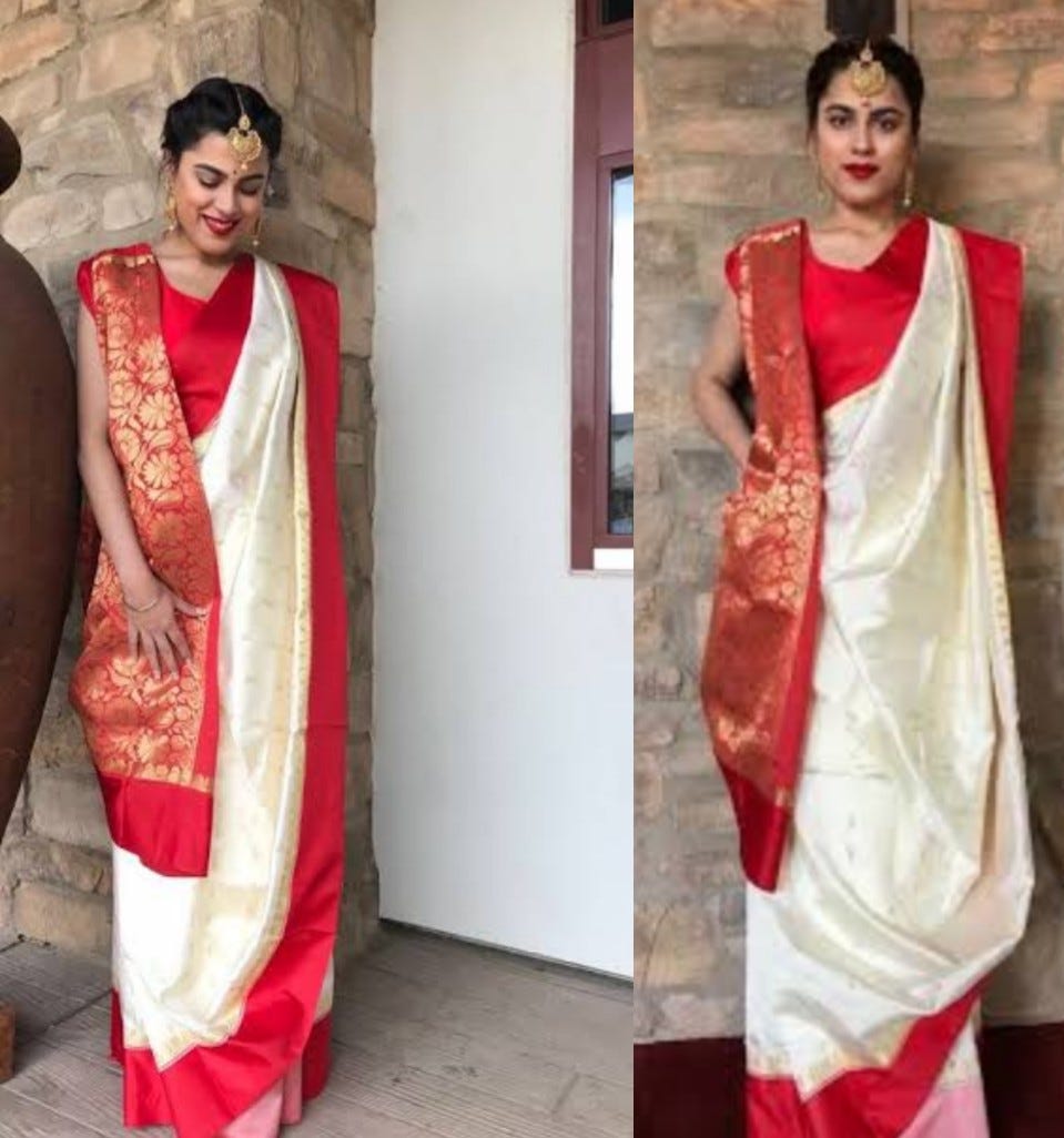 5 ways to drape a Saree as a dress | by Asma Zulfiqar | Medium