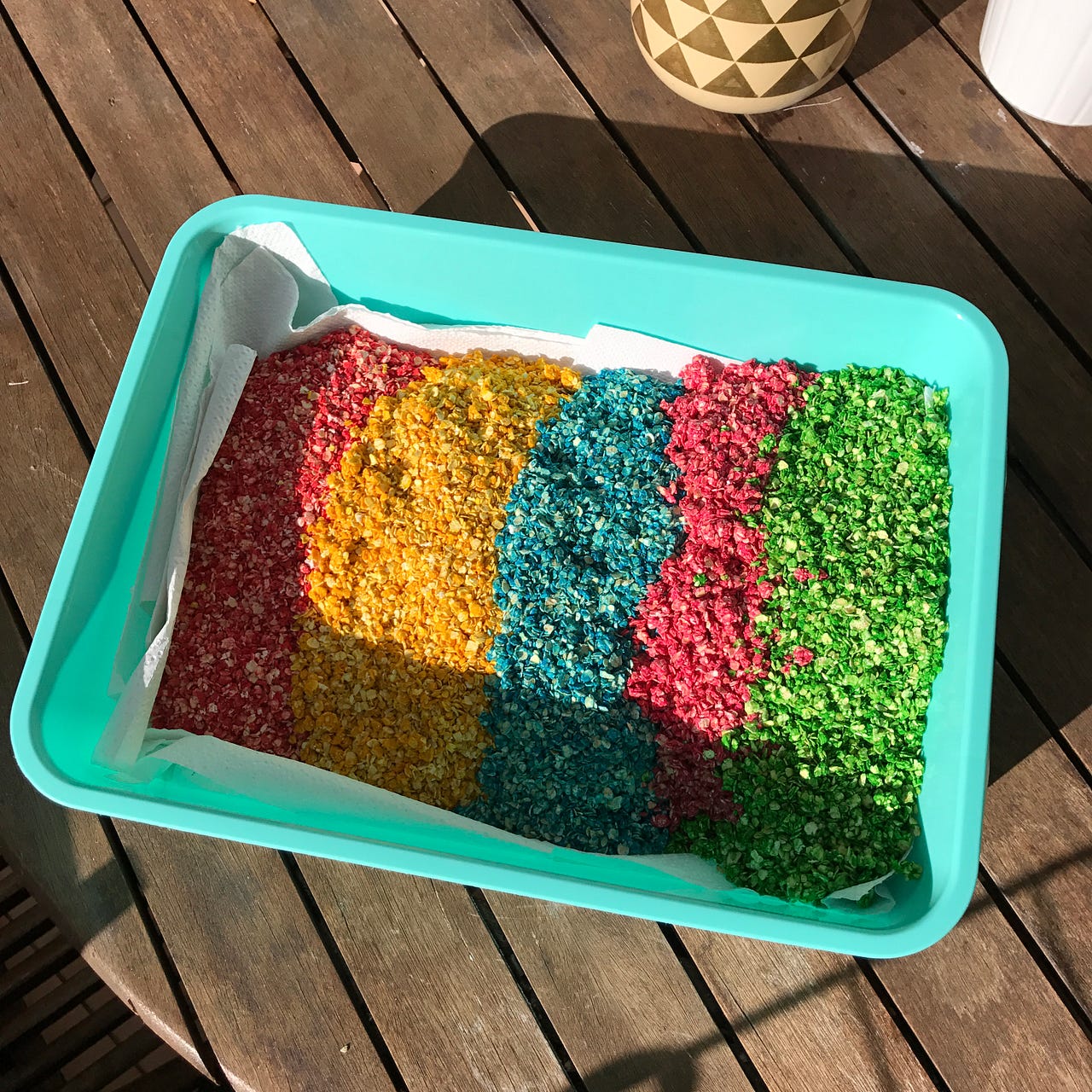 Rainbow Oats For Sensory Play. In my preschool classroom, one of the ...
