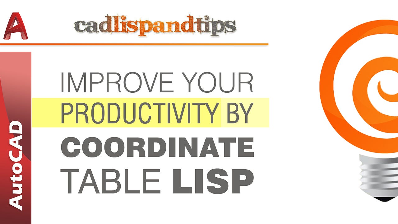Lisp Coordinates With Table Coordinates With Table Lisp Help You By Cad Lisp And Tips Medium 0761