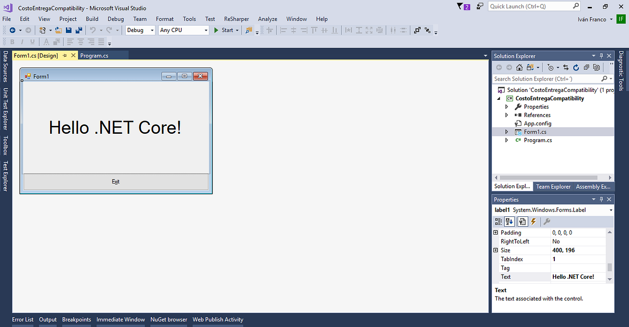 WinForms con .NET Core 3.0. ¿Cómo realizar un proyecto WinForms con… | by Iván Franco | Medium