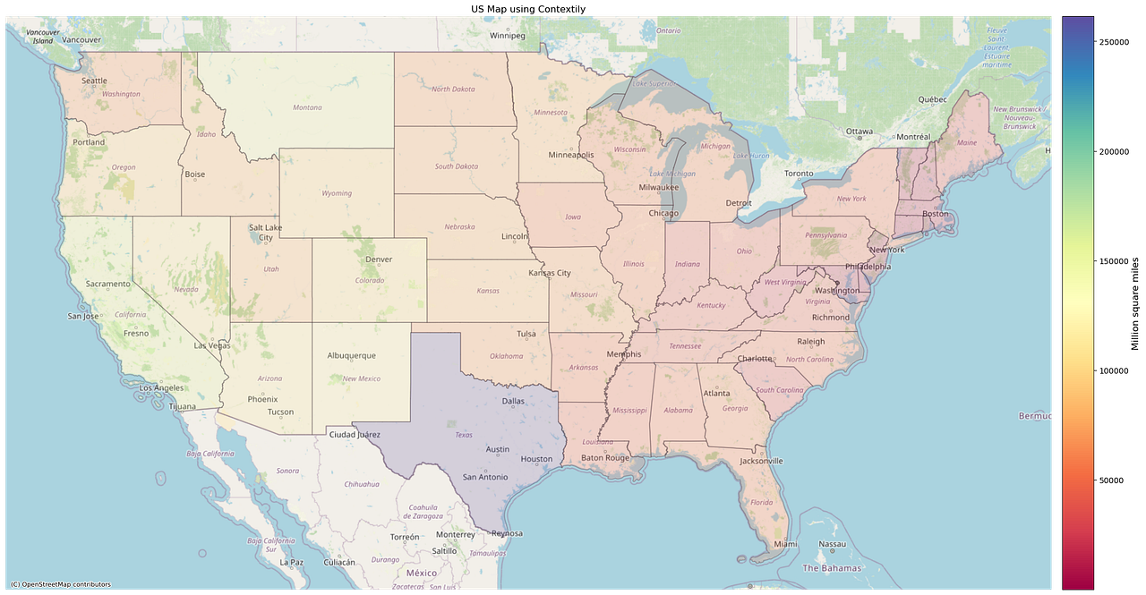 Plot maps from the US Census Bureau using Geopandas and Contextily in Python | Medium
