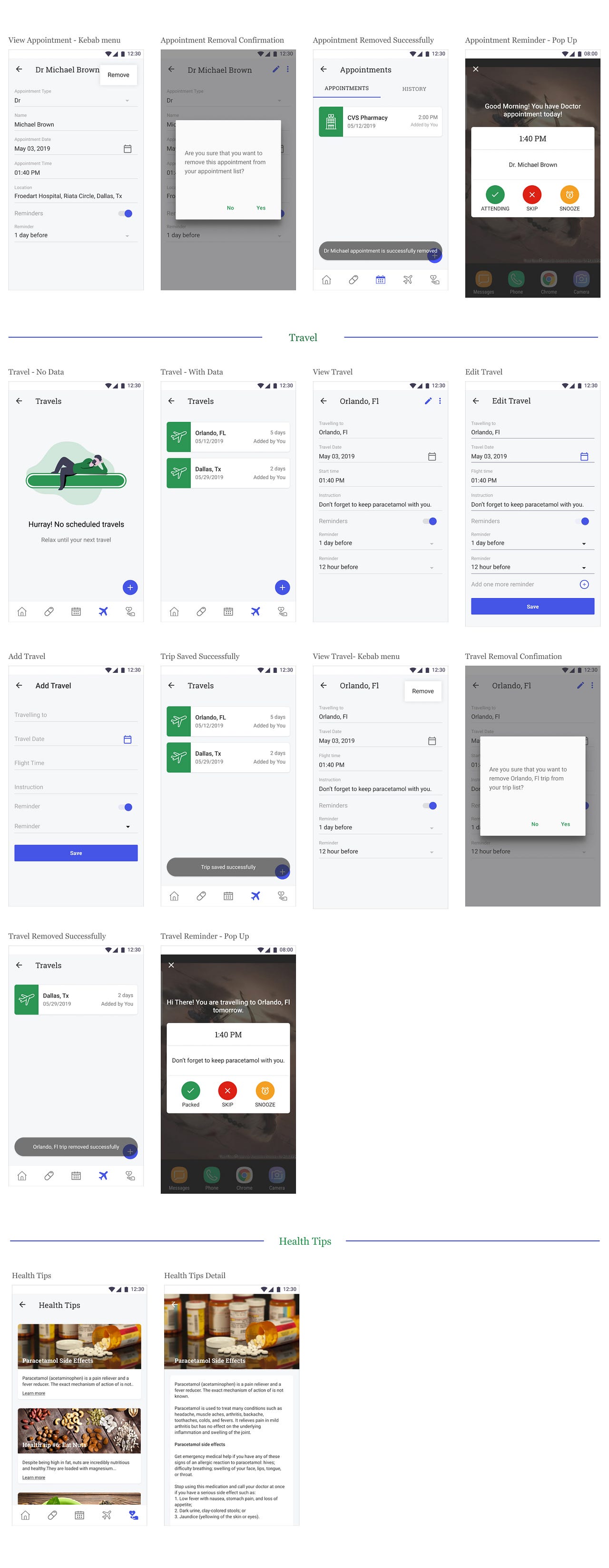 Designing a health reminder application — a UX case study