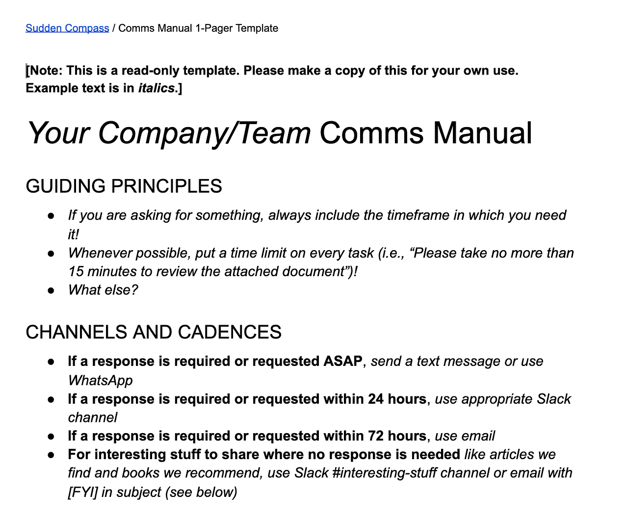 Your Team Needs a Comms Manual. When your colleagues send you a… | by ...