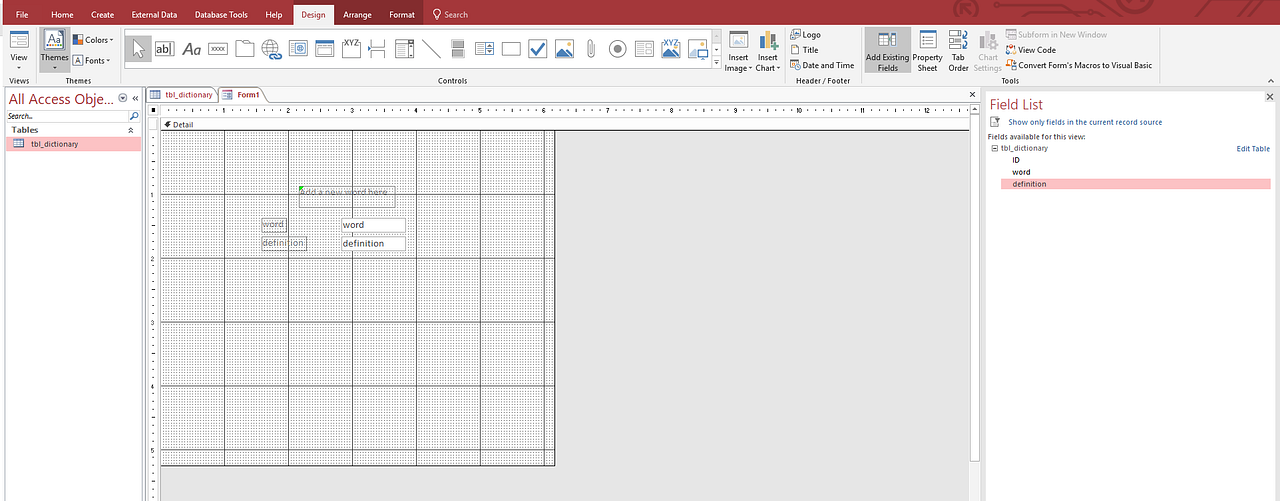 Creating A Button To Insert Records Into An Access Database With Vba