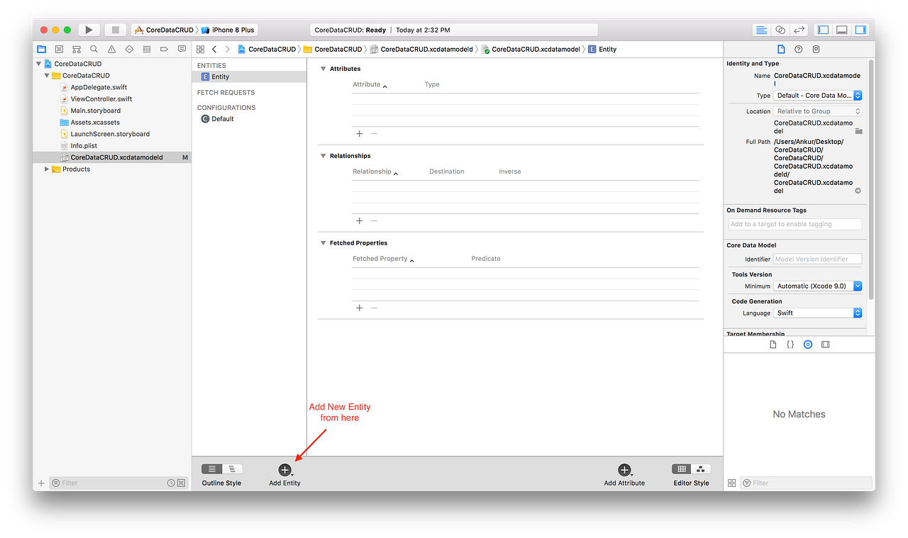 Core Data (CRUD) with Swift 4.2 for Beginners | by Ankur Vekariya | Medium