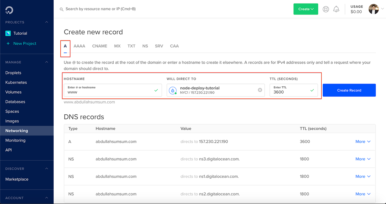 Deploy a NodeJS and ExpressJS App on Digital Ocean with NGINX and Free SSL | by Abdullah Amin ...